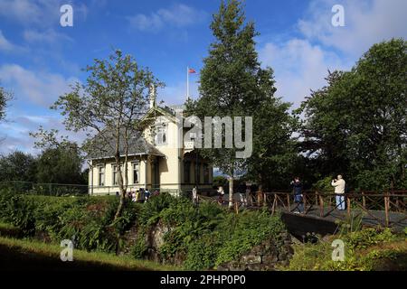 Museum at Troldhaugen, home of the Norwegian composer Edvard Grieg in ...