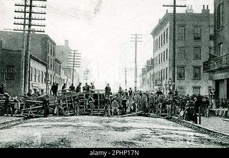 Cincinnati riots of 1884 Stock Photo - Alamy