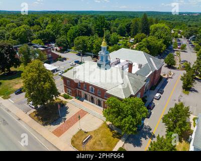 Billerica Public Library aerial view at 15 Concord Road in historic ...