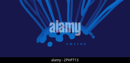 Vector illustration of exploding sphere. Flying fragments. Per-frame ...