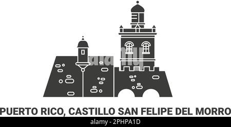 Puerto Rico, Castillo San Felipe Del Morro, travel landmark vector ...
