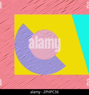 Line, triangle, square and circle primitive composition. Vector ...