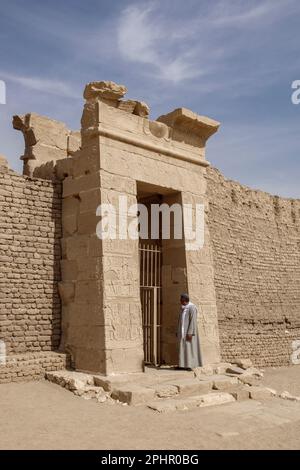 Egypt, village guard in the Coptic village Garagos to the north Luxor ...