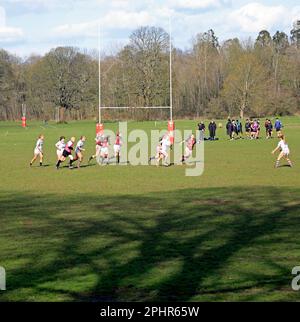 Women's rugby match, Pontcanna Fields Urdd / WRU event. March 2023 ...