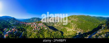 Aerial view of Dimitsana village at Greece Stock Photo - Alamy