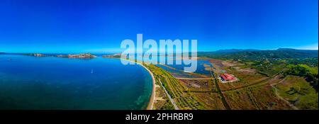 Aerial view of Limni Divari lagoon in Greece Stock Photo - Alamy