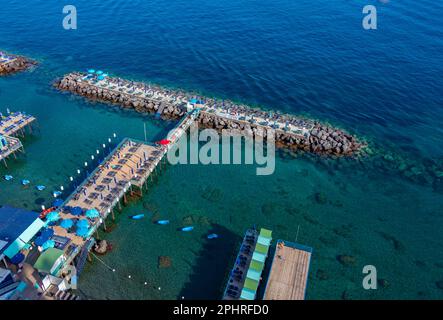 Aerial view of Leonelli's beach at Sorrento, Italy Stock Photo - Alamy