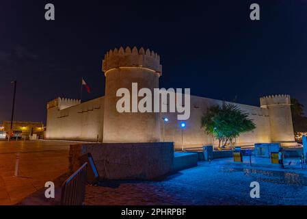 Night view of Al Koot Fort at Doha, Qatar Stock Photo - Alamy