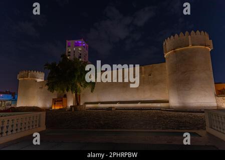 Night view of Al Koot Fort at Doha, Qatar Stock Photo - Alamy
