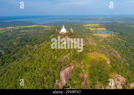 Aerial view of Mihintale buddhist site in Sri Lanka. Aerial view of ...