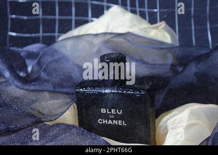 Blue De Chanel Advertising Shot Stock Photo - Alamy