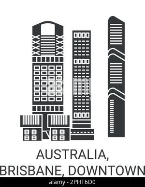 Australia, Brisbane, Brisbane , City Hall travel landmark vector ...