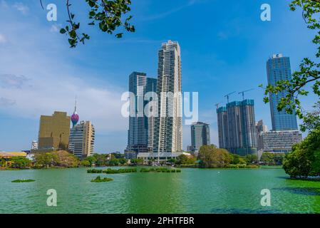 Skyline of Colombo behind South Beira lake, Sri Lanka Stock Photo - Alamy