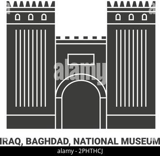 Iraq, Baghdad, National Museum Of Iraq travel landmark vector ...