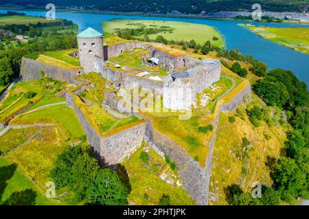 Aerial view of Bohus Fortress in Sweden Stock Photo - Alamy