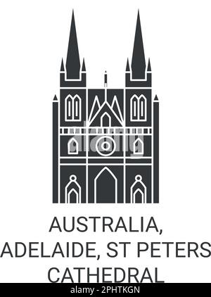 Australia, Adelaide, St Peters Cathedral travel landmark vector ...