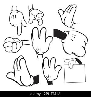 Set of hands gestures. Hand drawn vector illustration in doodle style Stock Vector Image & Art ...