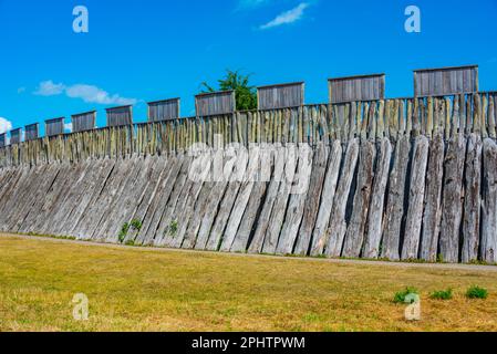 Trelleborgen, a viking wooden fortress in Trelleborg, Sweden Stock ...