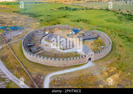 Panorama of Eketorp ring fortress in Sweden Stock Photo - Alamy