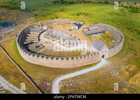 Panorama of Eketorp ring fortress in Sweden Stock Photo - Alamy