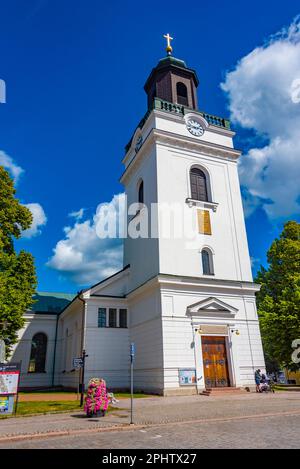 The Eksjö kyrka in the town of Eksjö, Sweden, was built with a late ...