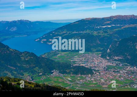 Panorama view of Interlaken, Switzerland Stock Photo - Alamy