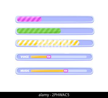 Progress bar. UI game asset for mobile and web application, GUI level ...