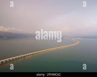 Aerial view Penang Second Bridge Stock Photo - Alamy