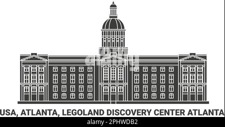 Usa, Atlanta, Legoland Discovery Center Atlanta, travel landmark vector ...