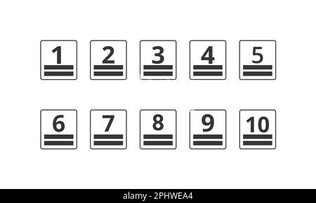 Set of stacking height symbols. Concept of packaging Stock Vector Image ...