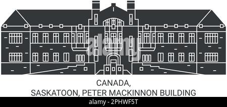 Canada, Saskatoon, Peter Mackinnon Building travel landmark vector ...