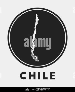 Map of Chile, sign silhouette. World Map Globe. Vector Illustration ...