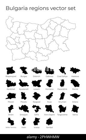 Bulgaria map collection. Borders of Bulgaria for your infographic ...