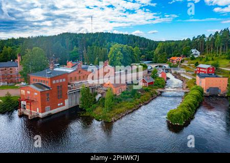 Panorama view of Historical Verla paper mill in Finland Stock Photo - Alamy
