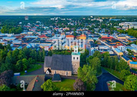 Panorama of the holy cross church and Finnish town Rauma Stock Photo ...
