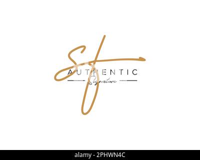 Initial Letter SF Logo - Handwritten Signature Logo - Signature ...