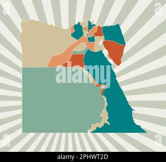 Vector color map of Egypt Stock Vector Image & Art - Alamy