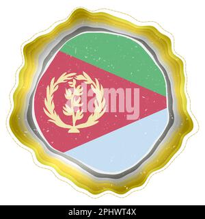 Eritrea logo. Badge of the country. Layered circular sign around ...