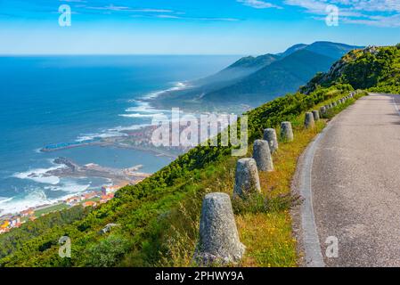 Aerial view of Spanish town A Guarda Stock Photo - Alamy