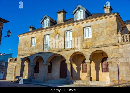 Praza da Torre square at Castro Caldelas town in Spain Stock Photo - Alamy