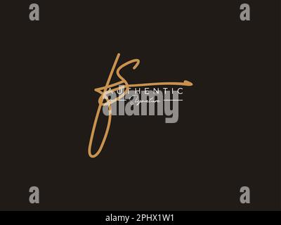 Initial Letter FS Logo - Handwritten Signature Logo - Minimal Vector ...