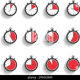 Stopwatch icons set vector color Stock Vector Image & Art - Alamy