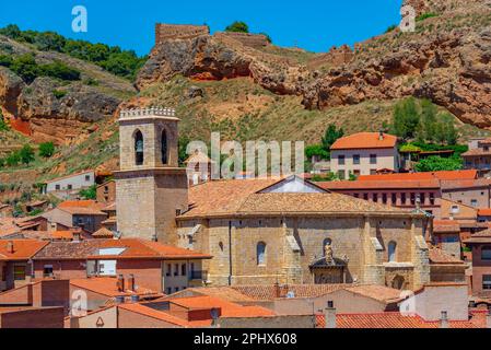 Aerial view of Spanish town Daroca Stock Photo - Alamy