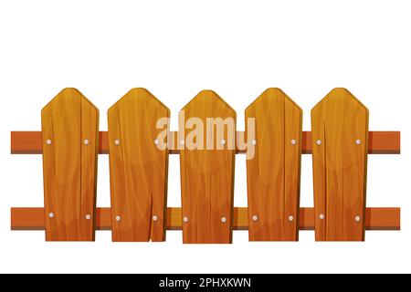 Wooden fencing on farm, ranch, garden isolated country timber fence in ...