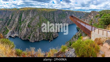 Lookout platform at Mirador del Fraile viewpoint in Spain Stock Photo ...