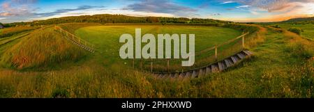 Fyrkat viking ring fortress in Denmark Stock Photo - Alamy