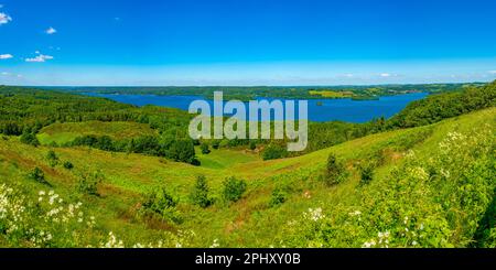 Panorama view of Denmark from Himmelbjerget viewpoint Stock Photo - Alamy