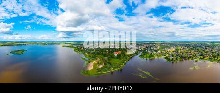 Aerial view of Birzai Castle in Lithuania Stock Photo - Alamy