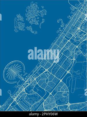 Vector city map of Dubai with well organized separated layers Stock ...