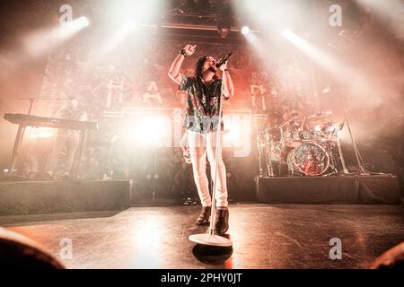 Oslo, Norway. 29th Mar, 2023. The British progressive metal band Haken ...
